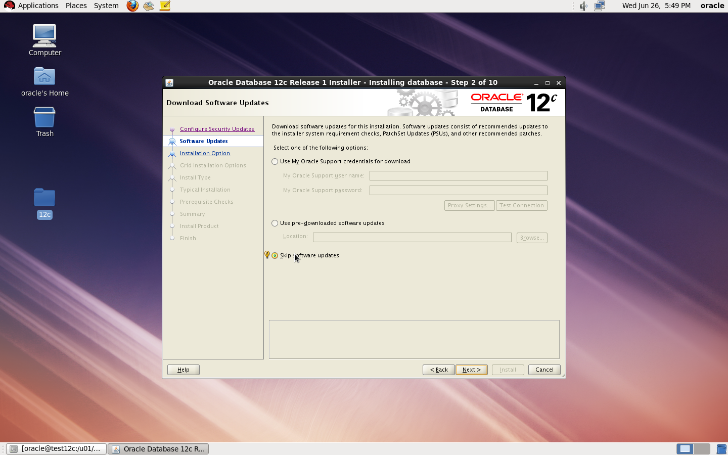Database 12c Installation – Technology Geek