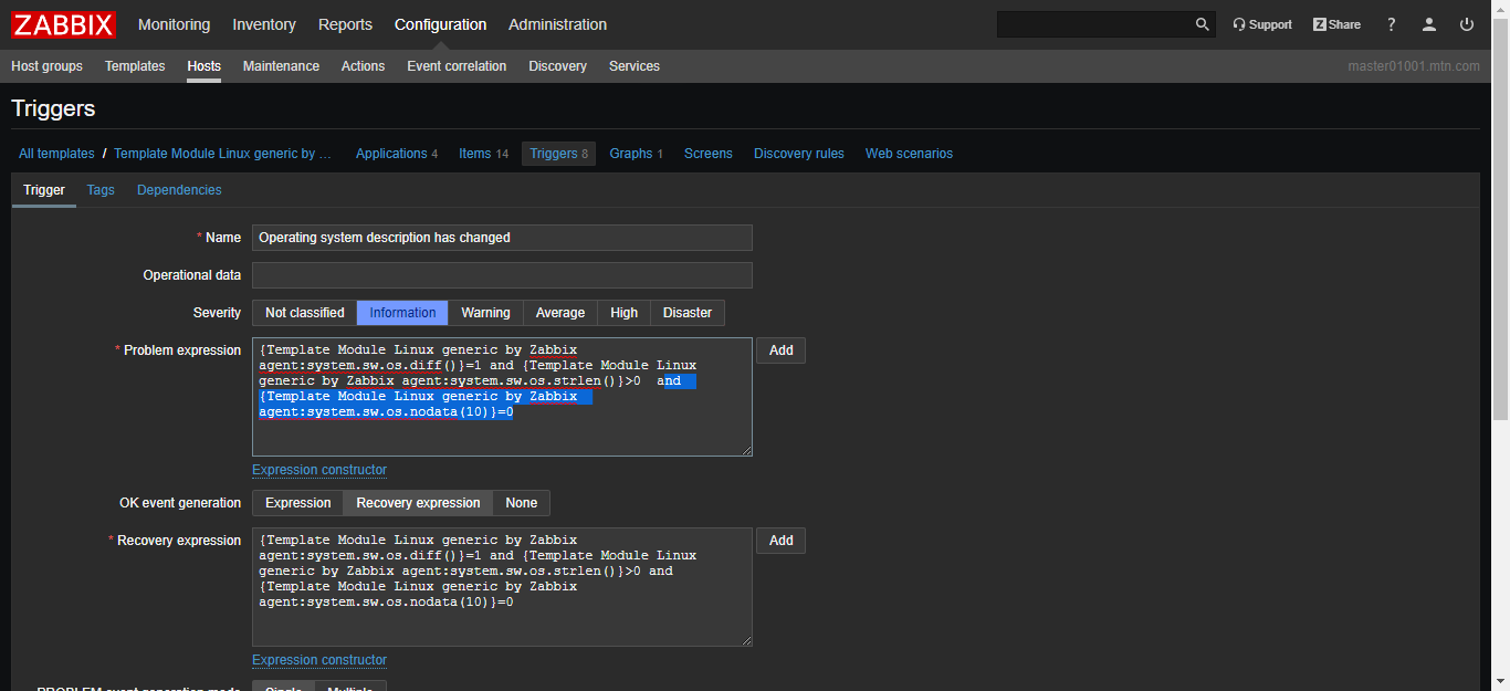 Auto Closing Trigger in Zabbix – Technology Geek